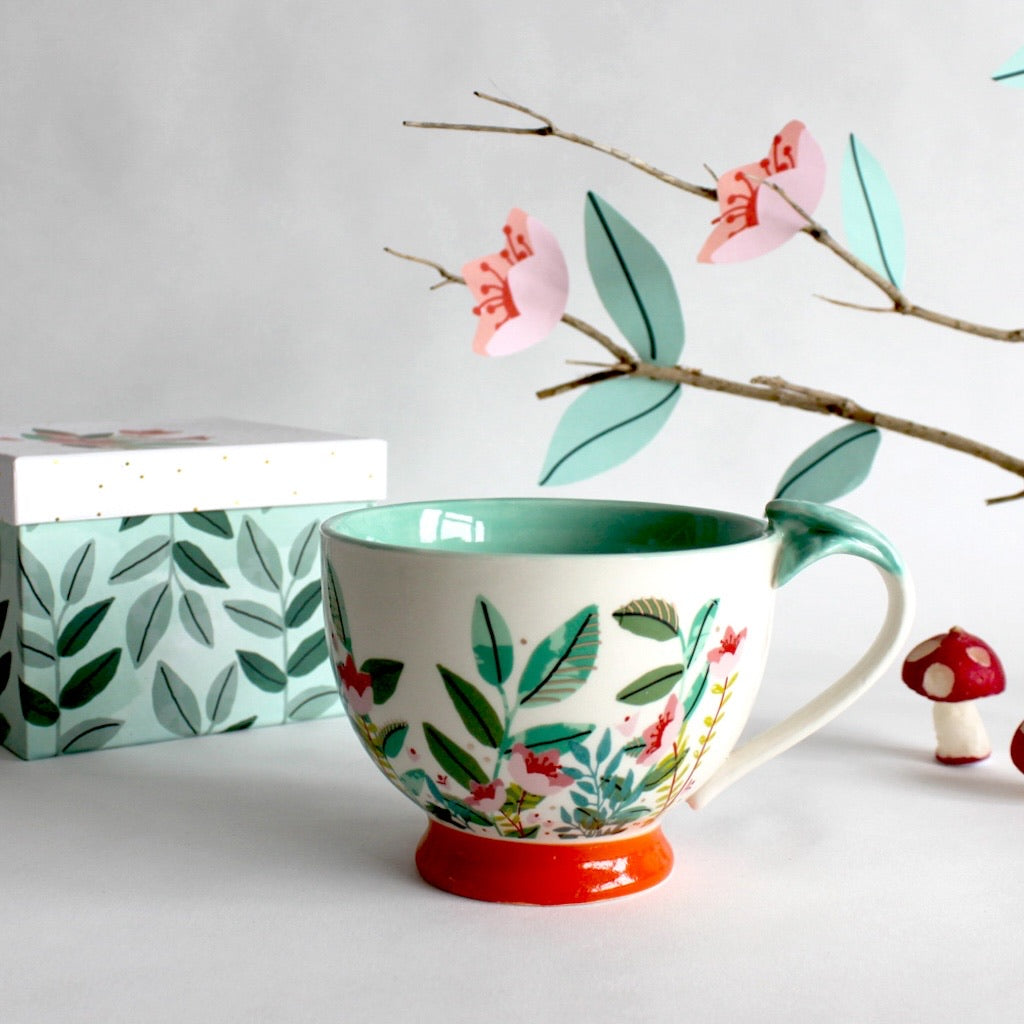 Large Porcelain Decorative Mug With Hidden Fox – Pink Pineapple Home ...