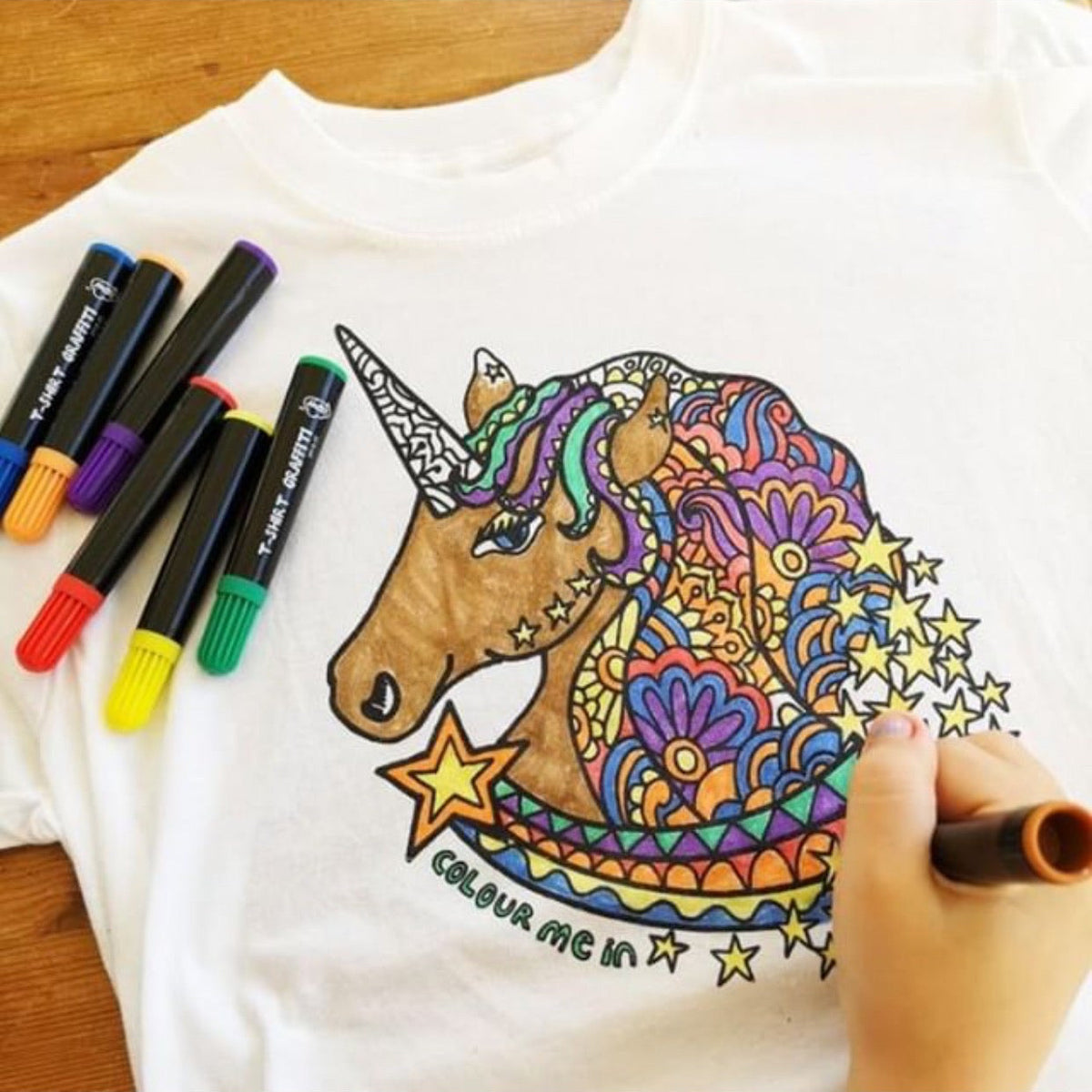 Apple Girls T-Shirt Personalised To Colour in – Pink Pineapple Home & Gifts