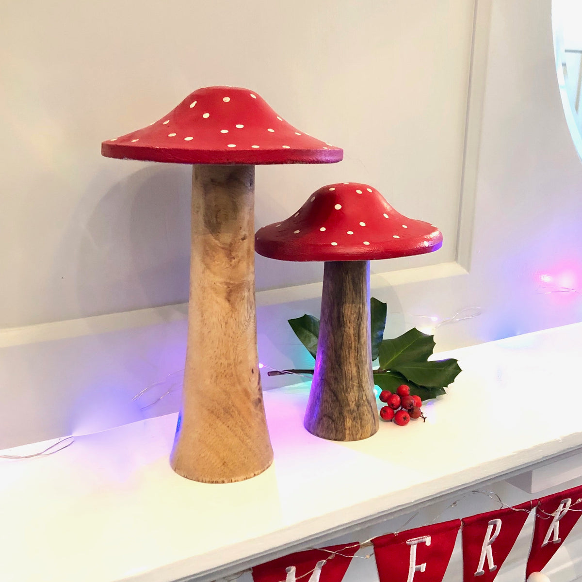 Large Wooden Toadstool – Pink Pineapple Home & Gifts