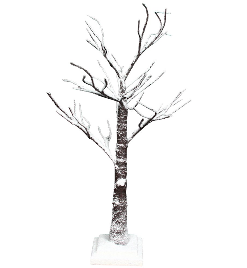 Christmas Light Up Snowy Natural Table Top Tree – Pink Pineapple Home ...